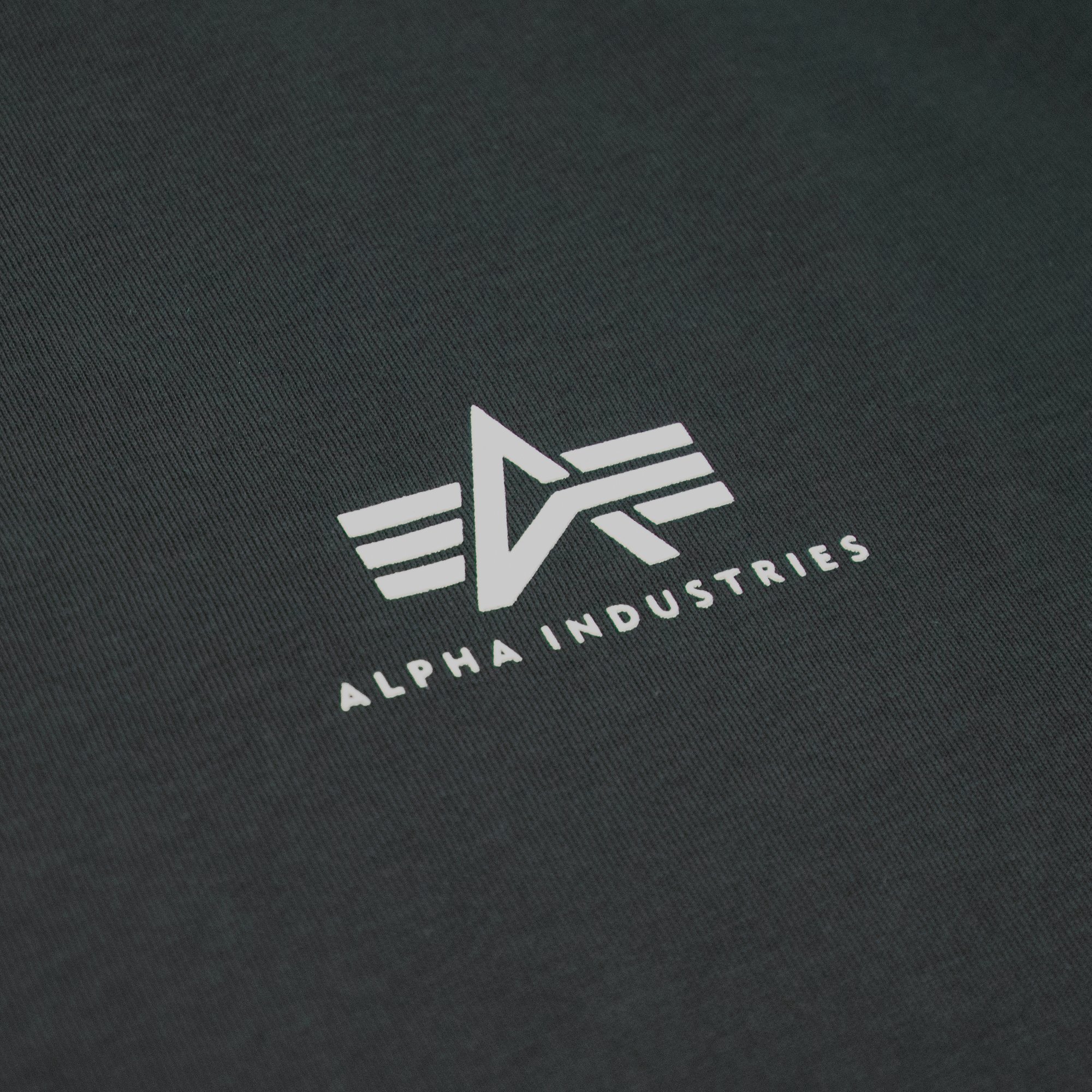 T-SHIRT ALPHA BASIC SMALL LOGO GREY BLACK